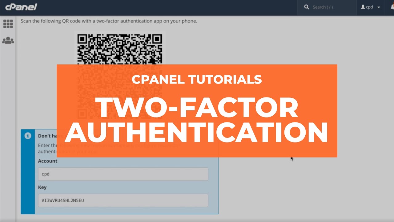 Two-Factor Authentication for cPanel - Datasur